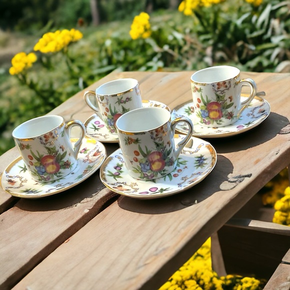 Godinger | Dining | Yorkshire Godinger Demitasse Tea Set Fruit Insects ...